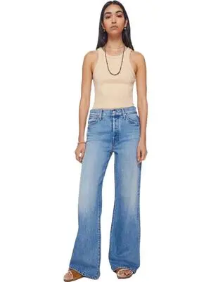 MOTHER The Ditcher Roller Flared Jeans - Blue