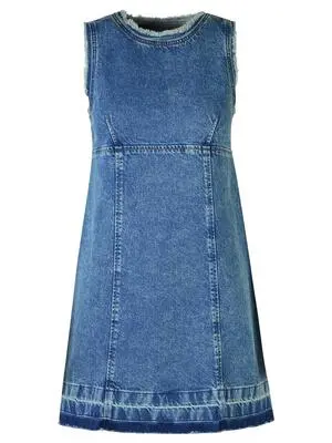 Moschino Sleeveless Denim Mini Dress - Blue