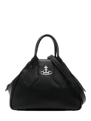 VIVIENNE WESTWOOD Small Yasmine Orb Plaque Tote Bag - Black