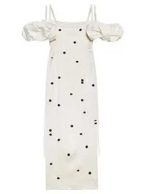 Jacquemus JACQUEMUS Chouchou Polka-Dot Dress Off-white