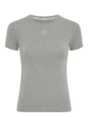 MARINE SERRE Embroidered Crescent Moon Crewneck T-shirt - Gray