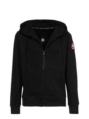 Canada Goose Zip-up Logo Hoodie - Black
