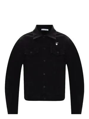 Off-White Mona Lisa Print Denim Jacket - Black
