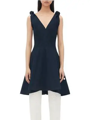 Bottega Veneta Knot Detailed Compact Dress - Black