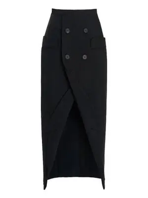 Alexander McQueen Button Detailed Skirt - Black