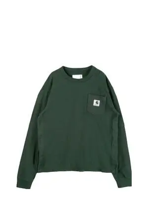Sacai X Carhartt Wip Crewneck Sweatshirt With Logo Patch - Green