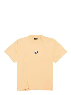 Balenciaga Embroidered Logo Oversized T-shirt - Light Yellow