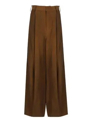 UMA WANG Paw" Wide-leg Trousers - Brown