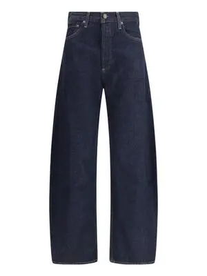 AGOLDE Luna Pieced Wide-leg Jeans - Black