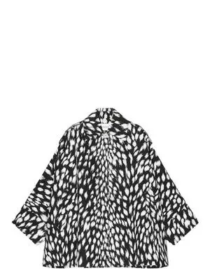 Givenchy Cocoon Collared Short Coat - Black