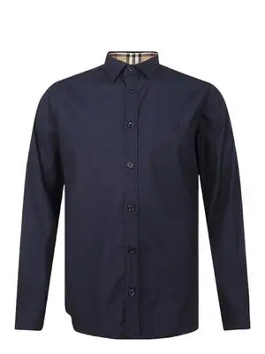 Burberry Slim Fit Monogram Shirt - Navy Blue