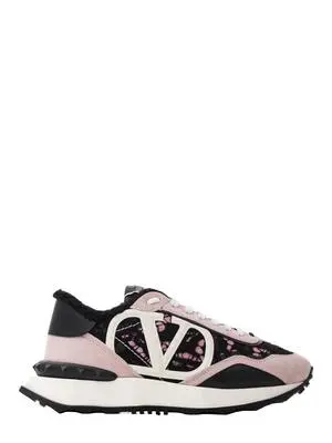 Valentino Garavani V-sign Logo Lace Low-top Sneakers - Black
