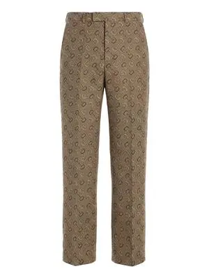 Gucci All-over Horsebit Embroidery Trousers - Brown