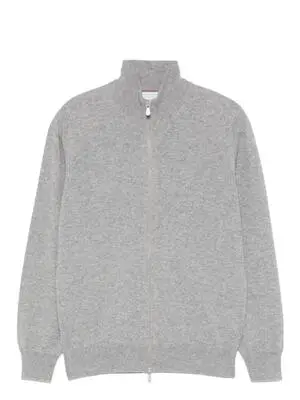 Brunello Cucinelli Brunello Cucinelli Cashmere Zip Cardigan Gray