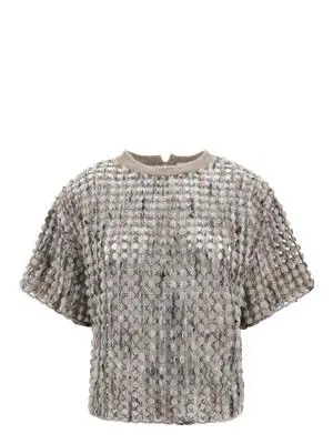 BRUNELLO CUCINELLI Brunello Cucinelli Short Sleeve Knit Top