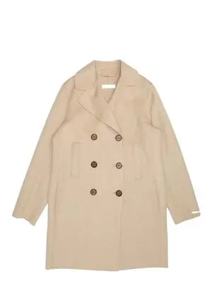 Max Mara Long-sleeved Double-breasted Coat - Nude