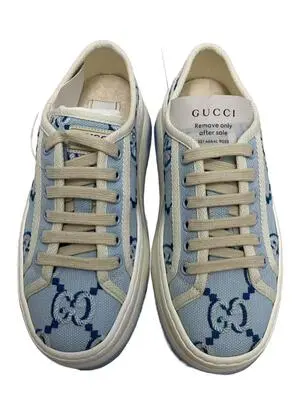 Gucci Gucci Lace-Up Low-Top Sneakers Gray