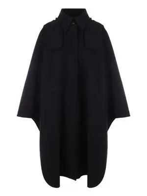 Chloé Wool-blend Hooded Cape - Black