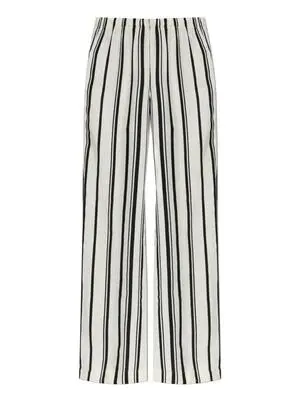 ANINE BING Striped Trousers - White