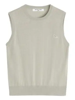 Maison Kitsuné Sleeveless Crew Neck Top - Tea Leaf