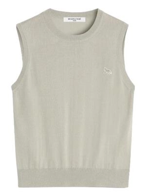 Maison Kitsuné Sleeveless Crew Neck Top - Tea Leaf