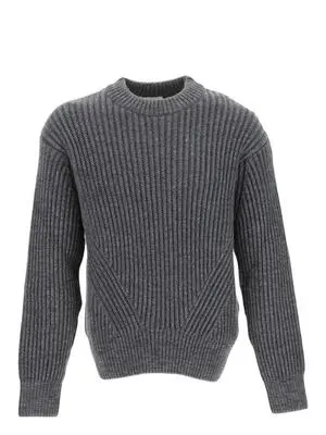 AMI Ami Paris Ribbed-Knit Crew-Neck Jumper