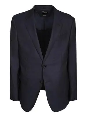 Zegna Single-breasted Straight Hem Blazer - Black