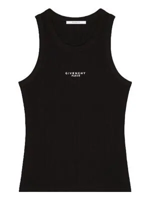 Givenchy Givenchy Logo Ribbed Tank Top Black