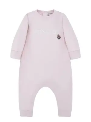 Moncler Logo Baby Grow - Light Pink