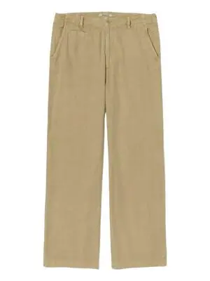 Auralee Finix Pleated Wide-leg Trousers - Nude