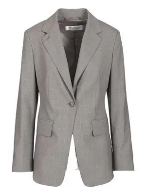 Max Mara Notched Lapel Blazer - Grey
