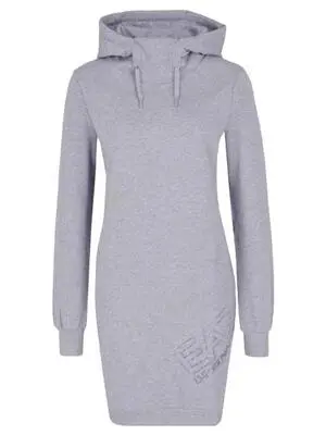EA7 Hot Drilling Logo Hooded Dress - Grey