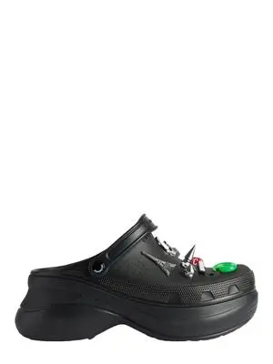 Balenciaga Jibbitz Charm Crocs Mules - Black