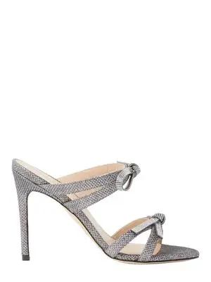 STUART WEITZMAN Glittered Bow Detail High Heel Sandals - Gray