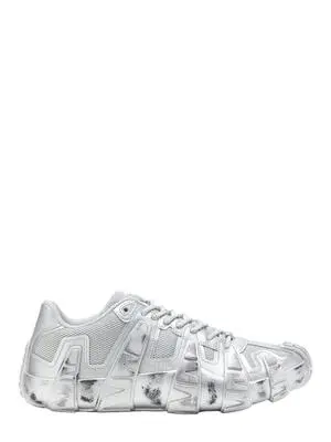 DIESEL® Griffe Metallic Mesh Sneakers - Silver
