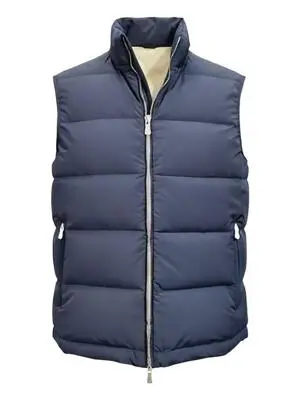 ELEVENTY Eleventy Stand Collar Zip-Up Puffer Vest