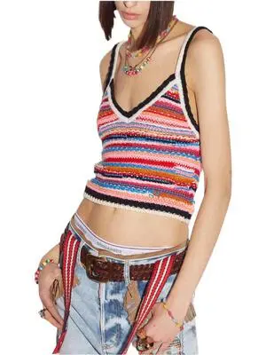Dsquared2 Striped Knitted Tank Top - Multicolor
