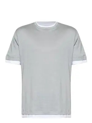 Eleventy Crewneck Short-sleeved T-shirt - Gray