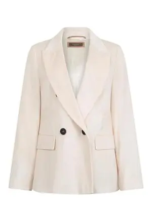 Peserico Long Sleeved Double Breasted Jacket - Pink