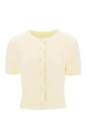 MAISON MARGIELA Maison Margiela Button-Up Knitted Top With Rib Trim No