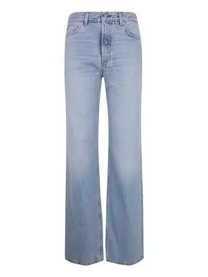 HAIKURE Korea High-rise Wide-leg Jeans - Blue
