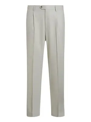 Etro Wool Trousers With Pleats - Gray