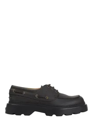 TOD'S Round Toe Lace-up Shoes - Black