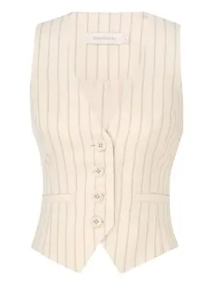 Zimmermann Tranquillity Striped Vest - Cream