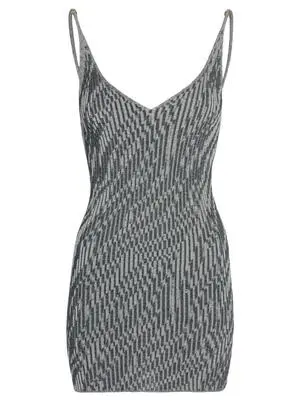 Jacquemus La Mini Robe Dress Zebra Print - Gray