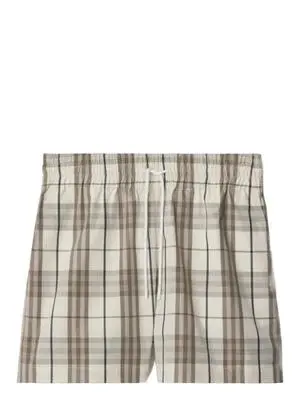 Burberry Checked Drawstring Shorts - Cotton