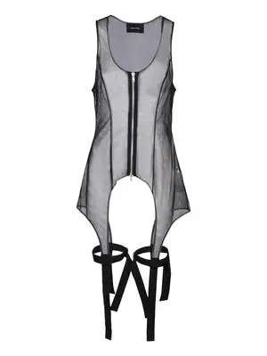 SIMONE ROCHA Simone Rocha Mesh Zip-Up Bodysuit