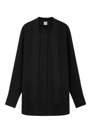 TOTEME Tie Detailed Shirt - Black
