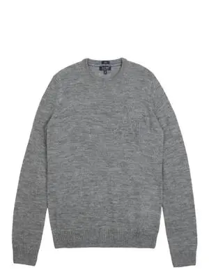 Emporio Armani Armani Jeans Round Neck Pullover With Embroidered Logo Gray