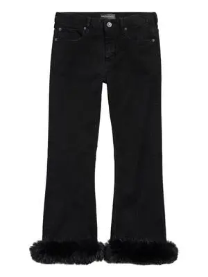 Balenciaga Flared Trim Detailed Pants - Black